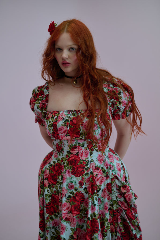 Roses Are Red Foxglove Dress – Selkie