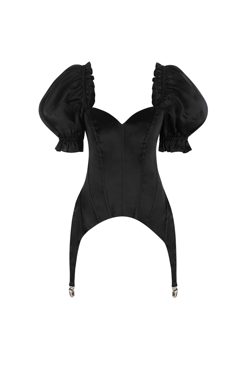 The Silk Satin Caviar Femme Fatale Corset – Selkie